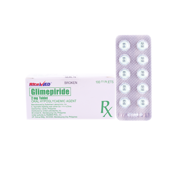 RITEMED Glimepiride 2mg Tablet 1's price in the Philippines | MedsGo ...